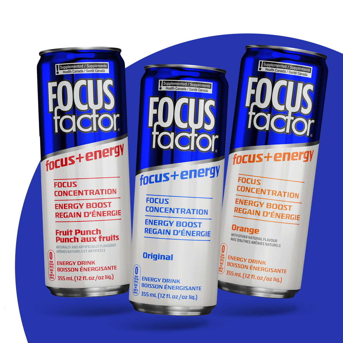 Focus Factor® Focus + Energy Drinks - Variety Pack - 18 Cans
